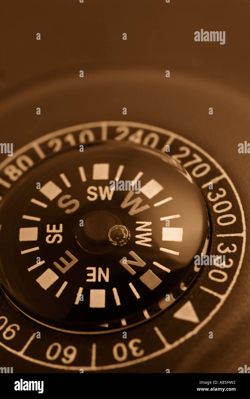 Compass Pointing North Stock Photo - Alamy