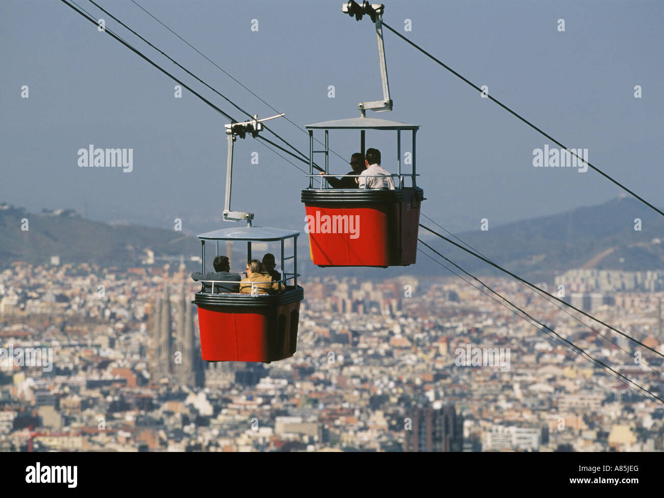 CABLE CAR BARCELONA CATALONIA SPAIN Stock Photo - Alamy