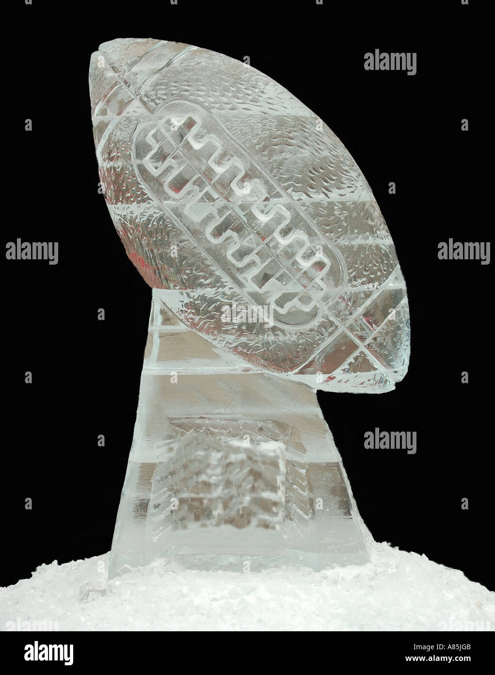 Ice Super Football Sculpture Stock Photo - Alamy