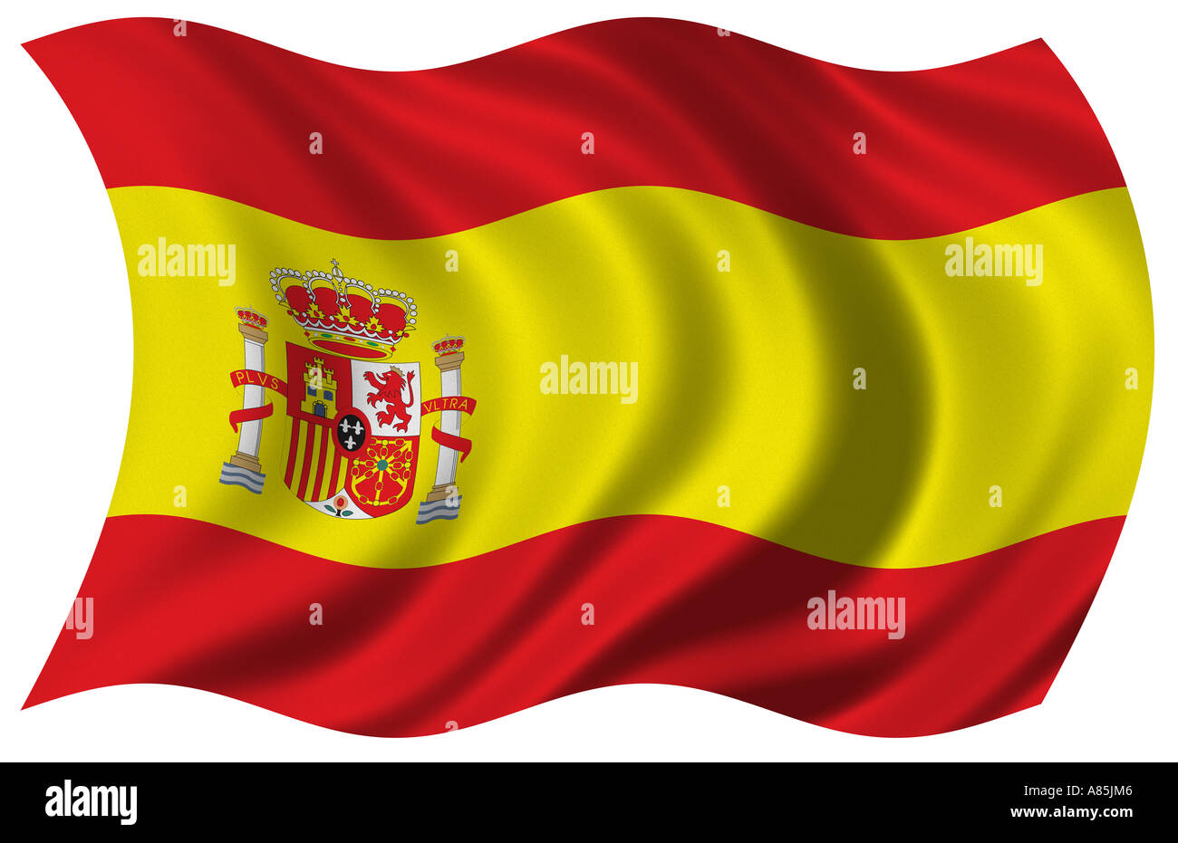 Flag of Spain waving in the wind includes clipping path Stock Photo - Alamy