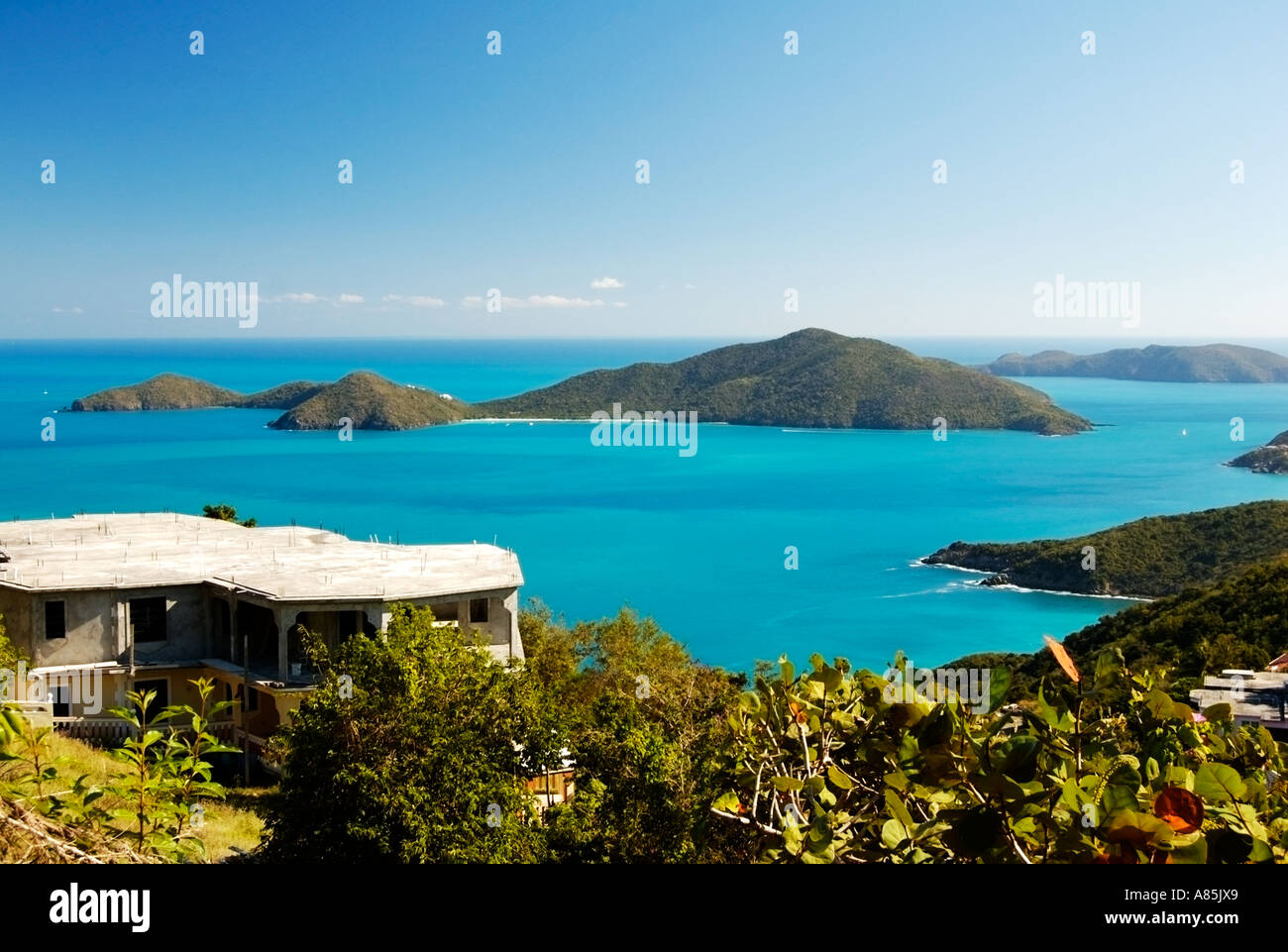 View of distance island form Tortola BVI Stock Photo - Alamy