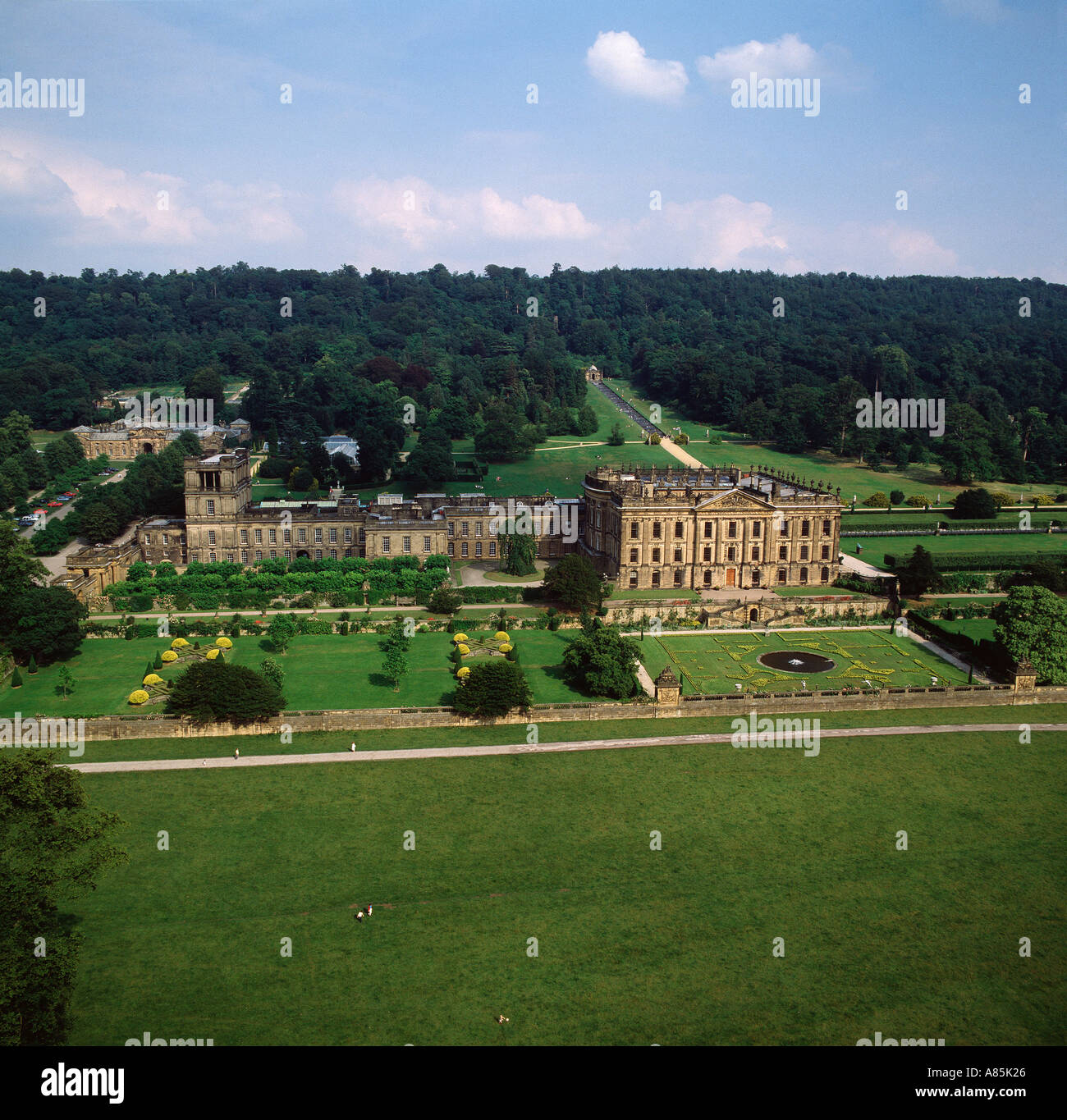 Chatsworth House and gardens Derbyshire home of Duke of Devonshire ...