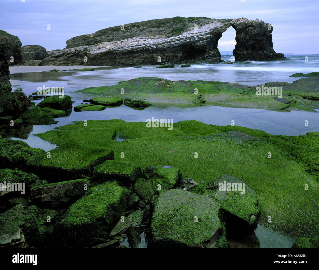BEACH PRAIA AS CATEDRAIS, RIBADEO, LUGO PROVINCE, GALICIA, SPAIN Stock ...