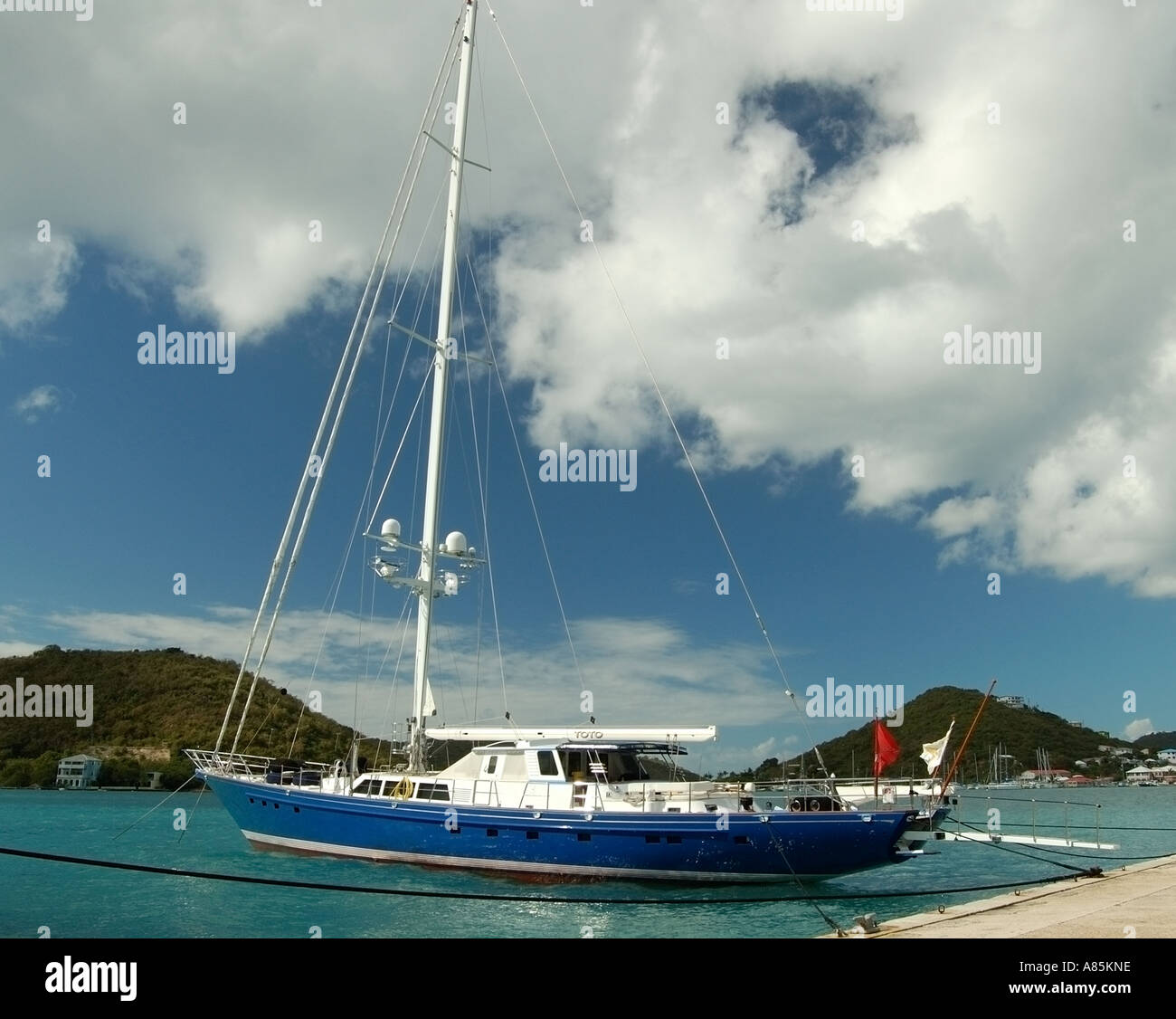 Private Sailboat at St Thomas USVI Stock Photo - Alamy