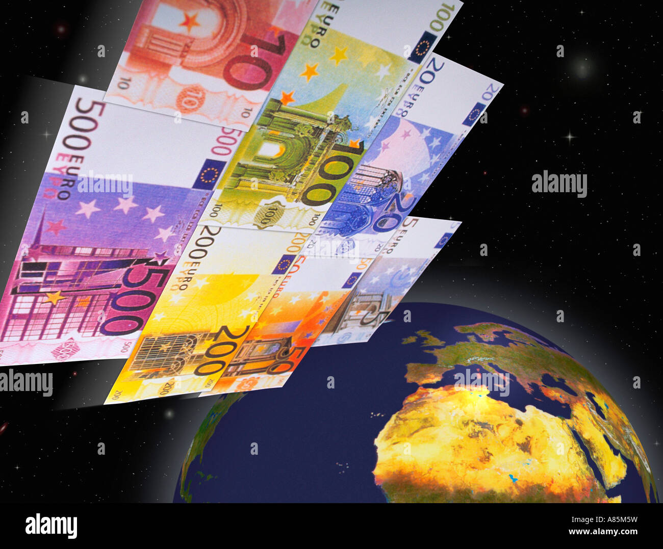 EUROS BANKNOTES IN EUROPE Stock Photo - Alamy