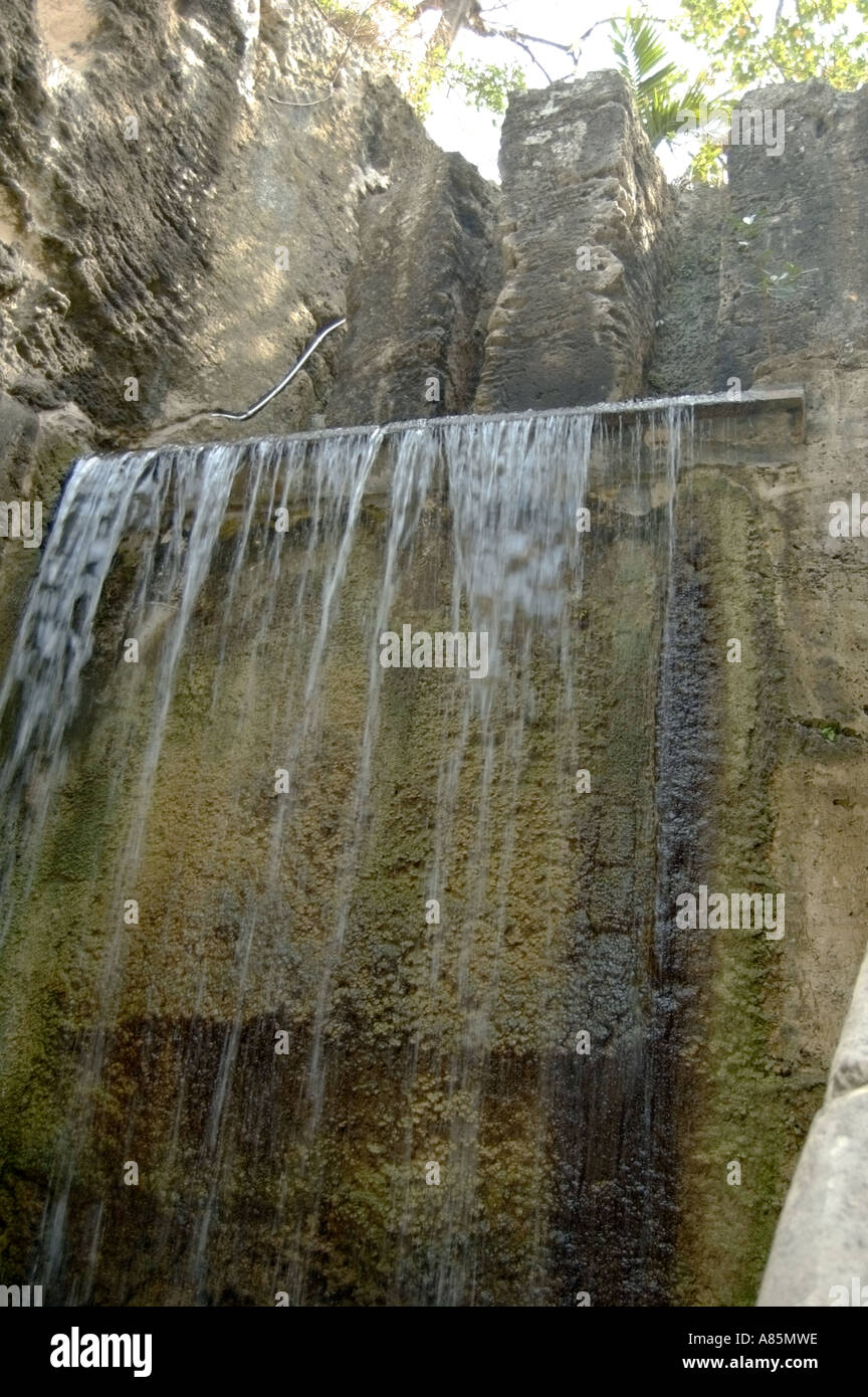 Waterfalls near Queens Staircase Nassau Bahamas Stock Photo - Alamy
