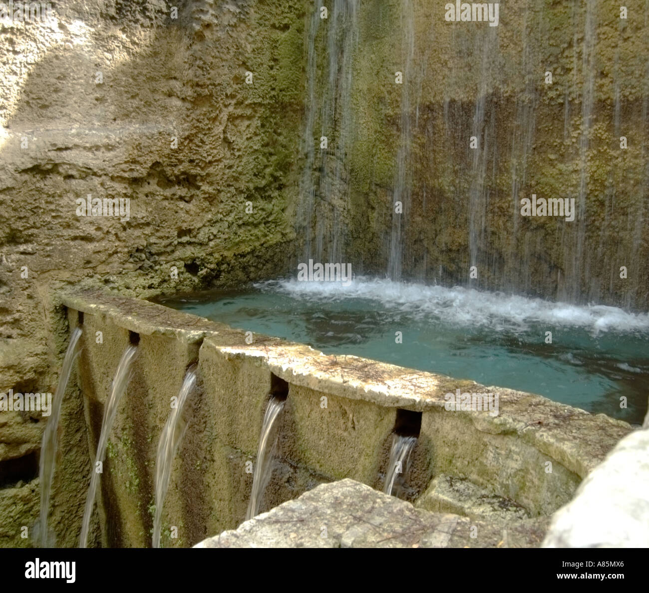 Waterfalls near Queens Staircase Nassau Bahamas Stock Photo - Alamy