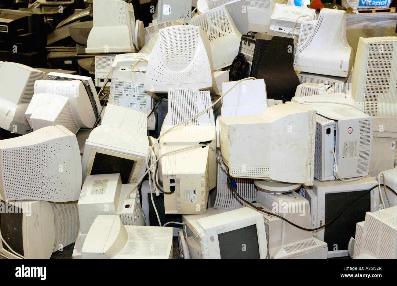 Cathode ray tube CRT computer monitors and domestic televisions ready ...