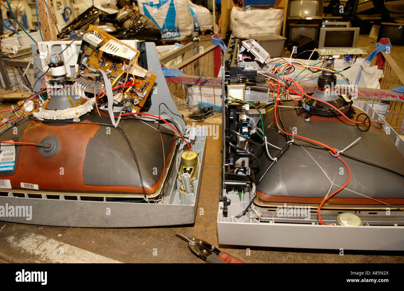 Cathode ray tube CRT computer monitors and domestic televisions ready ...