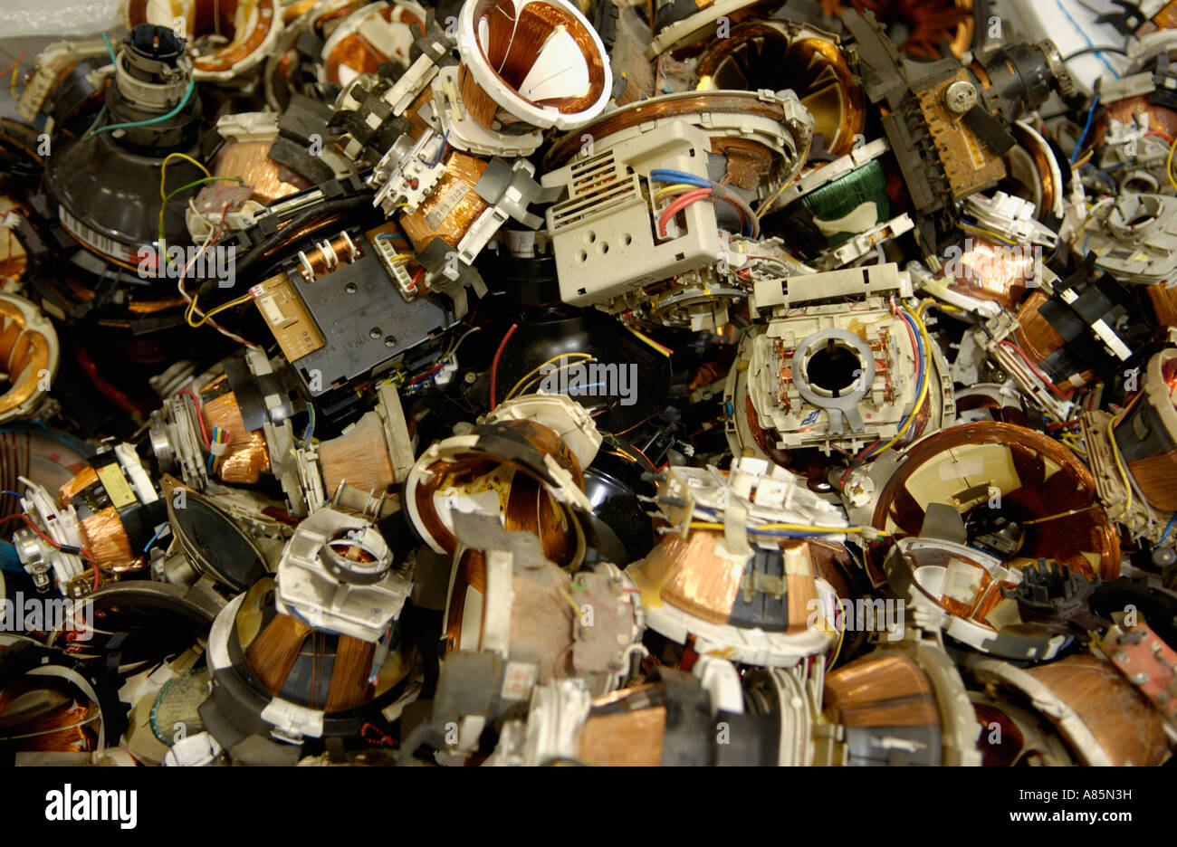 Components from cathode ray tube CRT computer monitors and domestic ...