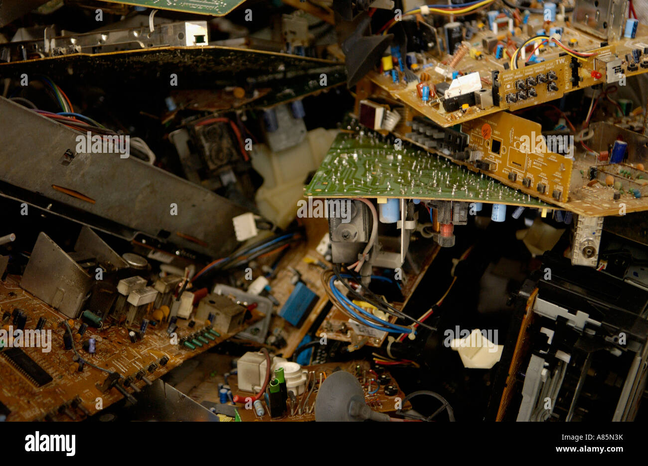 Components from cathode ray tube CRT computer monitors and domestic ...