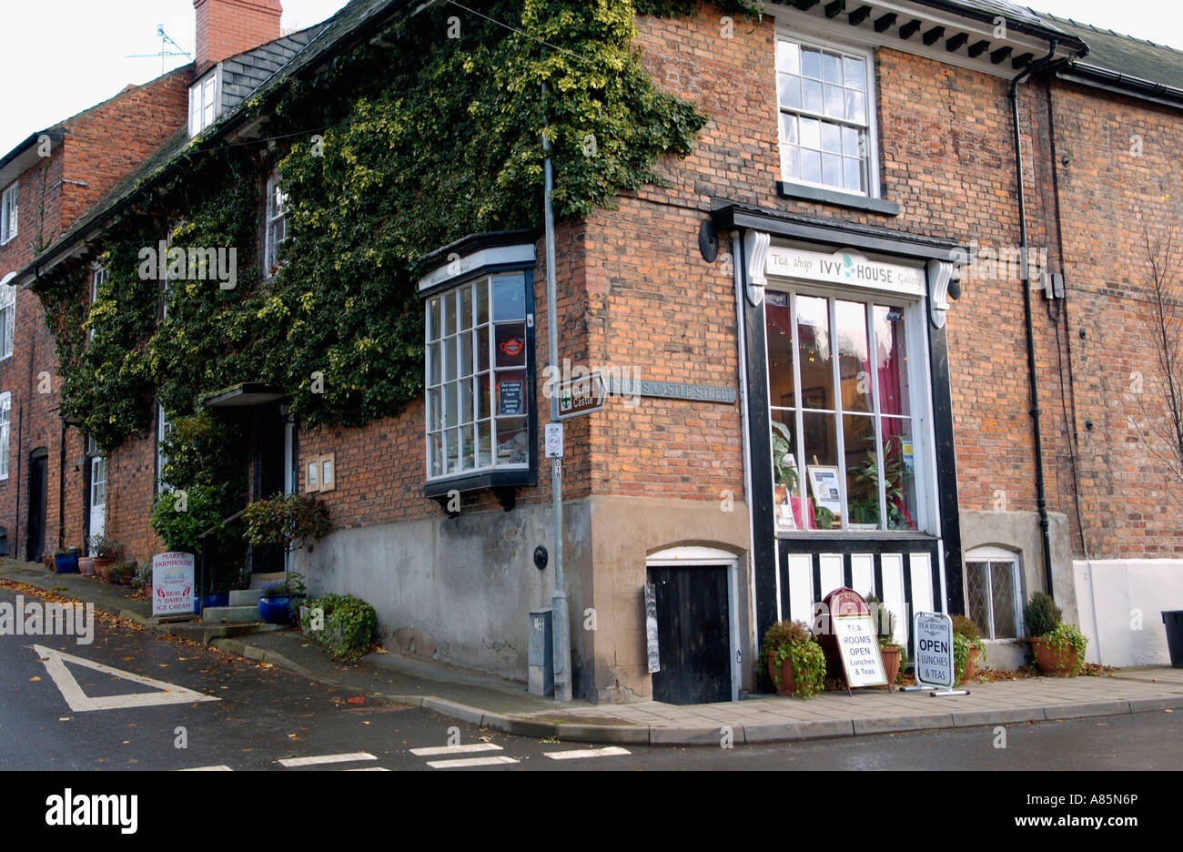 Exterior of the award winning Ivy House Tea Rooms Montgomery Powys Mid ...