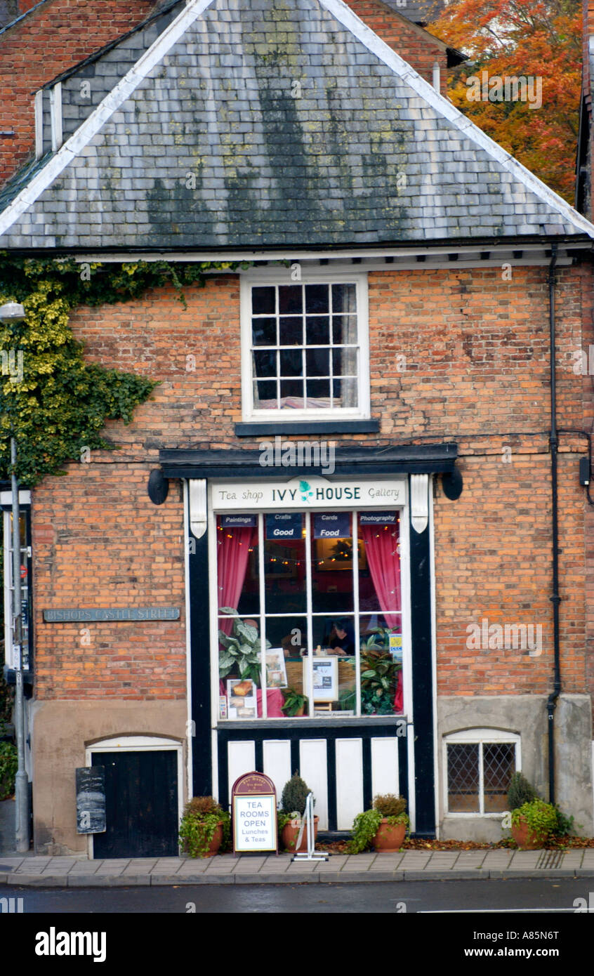 Exterior of the award winning Ivy House Tea Rooms Montgomery Powys Mid ...