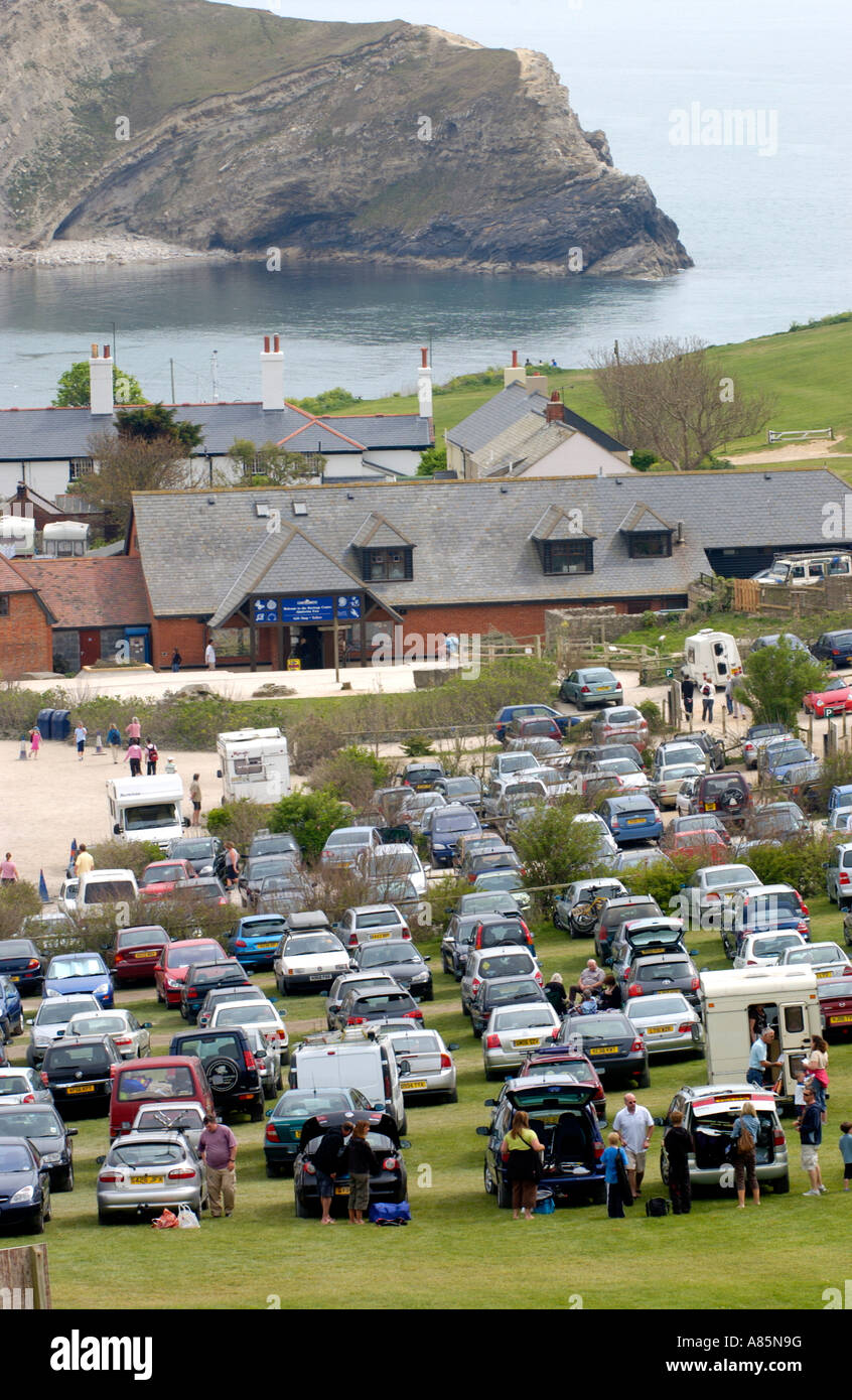 Lulworth cove car park hi-res stock photography and images - Alamy