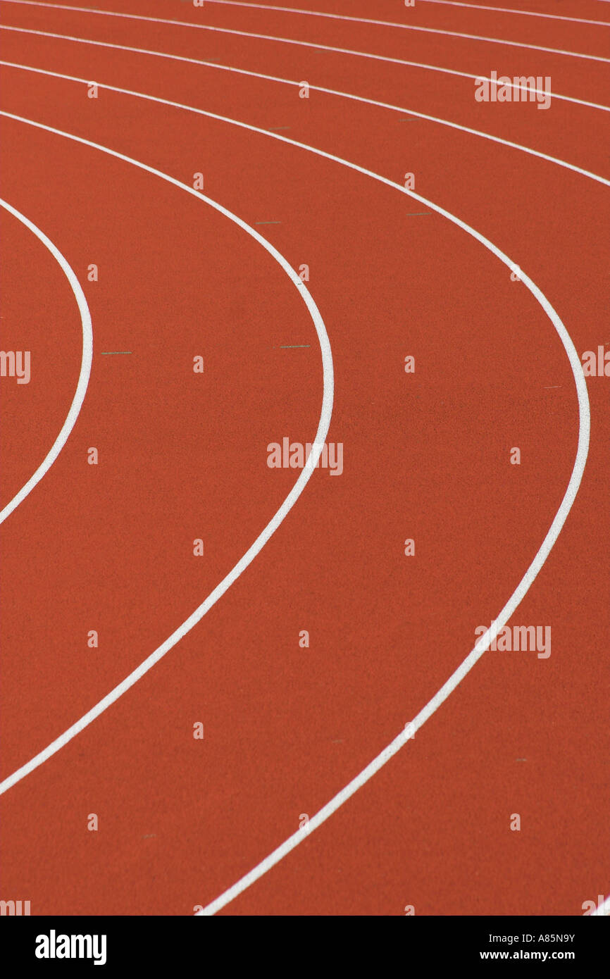 Closeup view of running track Stock Photo - Alamy