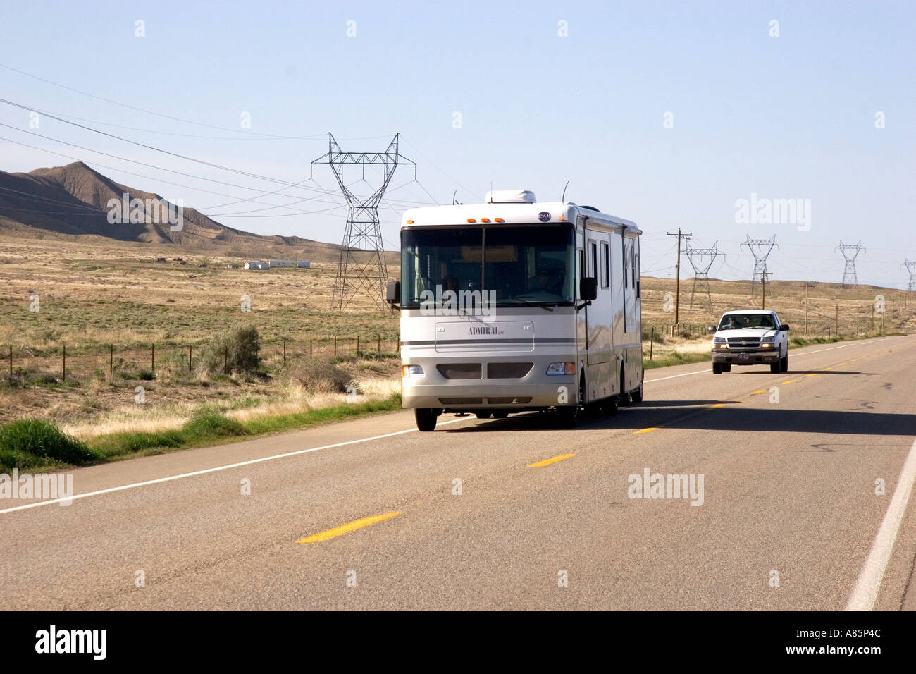 Motorhome on highway near Cortez Colorado Stock Photo - Alamy