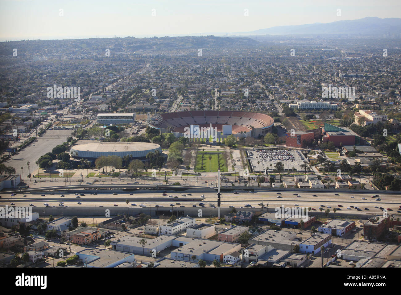 Los angeles coliseum aerial hi-res stock photography and images - Alamy