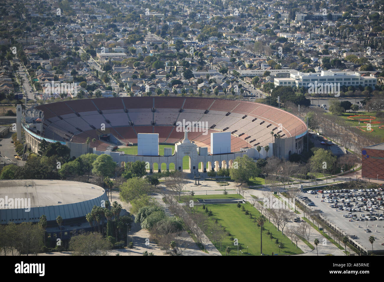 Los angeles coliseum aerial hi-res stock photography and images - Alamy