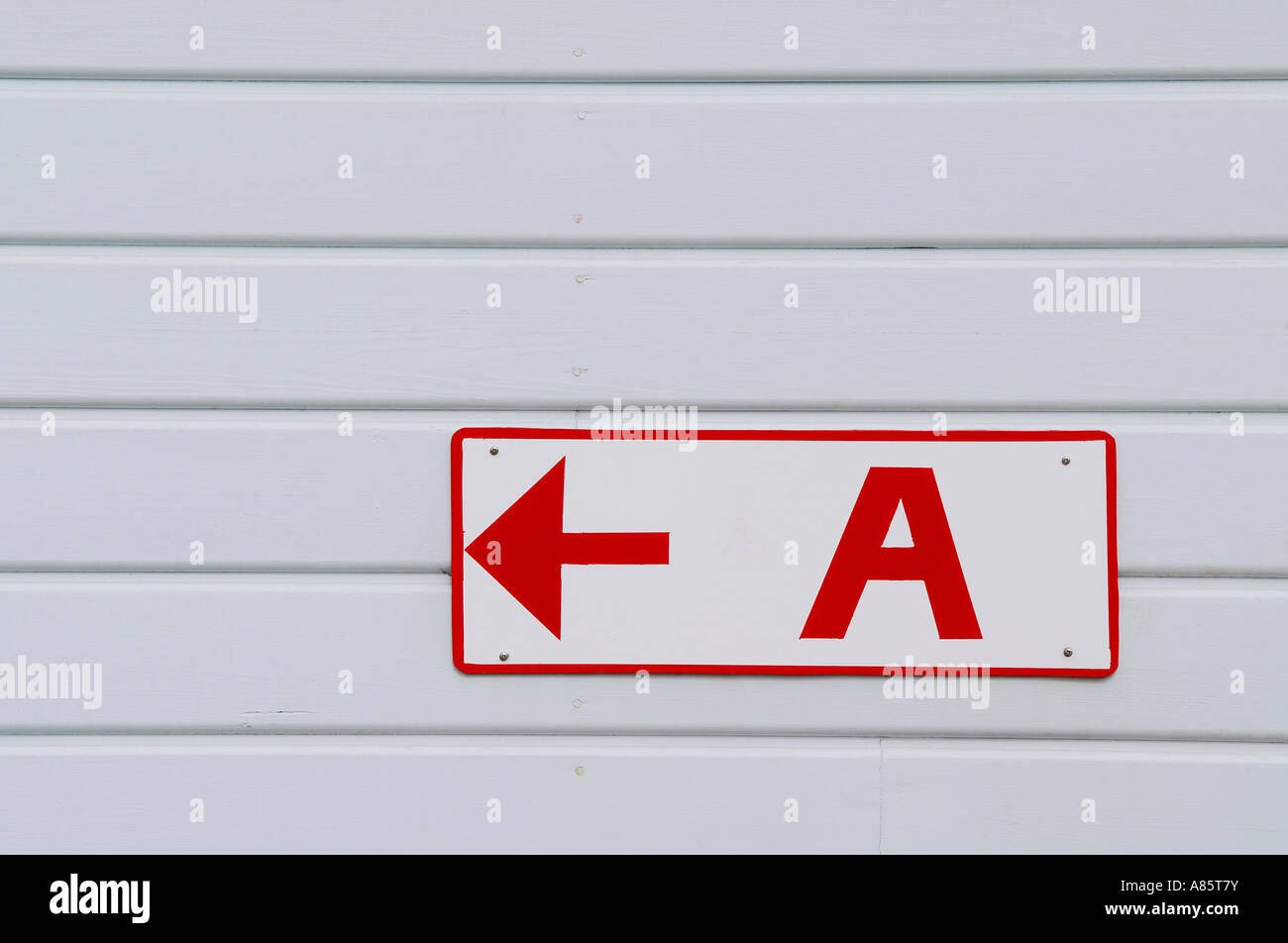 letter A directional sign Stock Photo - Alamy