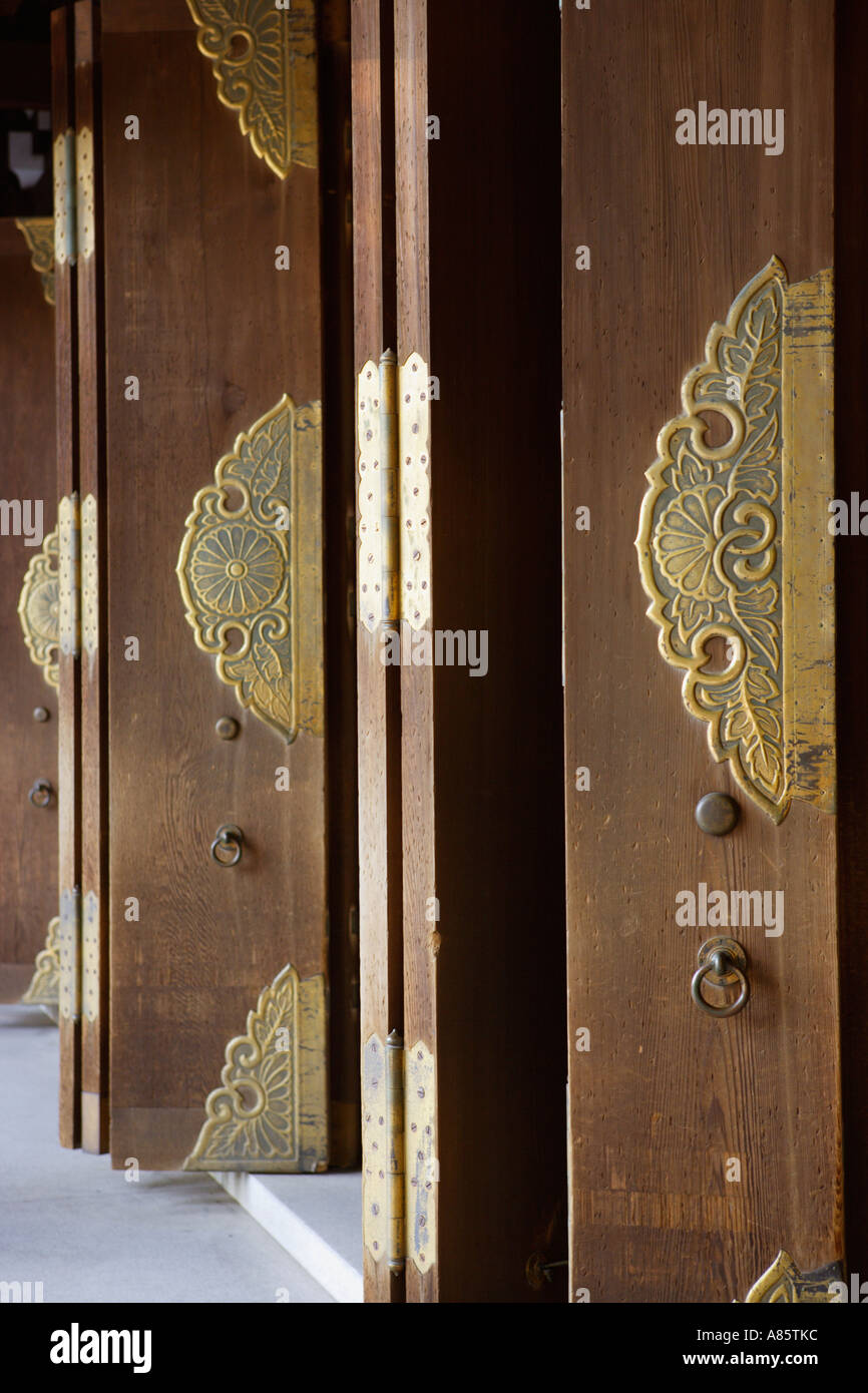 The doors at the Meiji shrine temple Tokyo Japan Stock Photo - Alamy