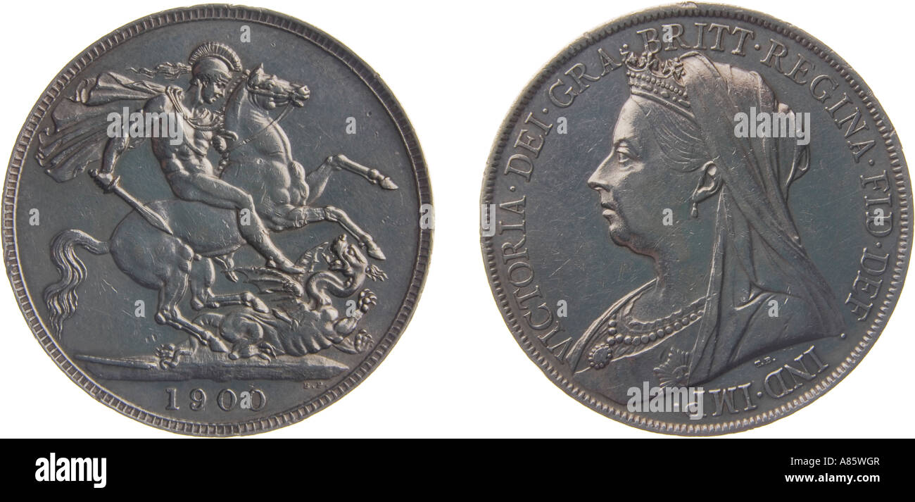 1900 Victoria Crown Coin Stock Photo - Alamy