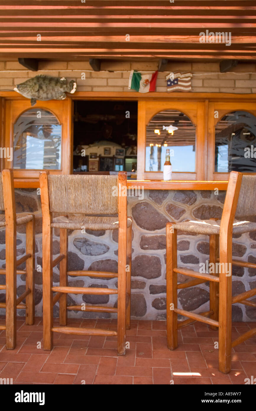 Bar stools Punta Colorada Baja Mexico Stock Photo - Alamy