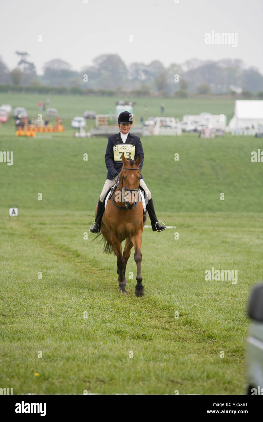 Horse and rider taking part in British Eventing Equestrian Event Stock ...