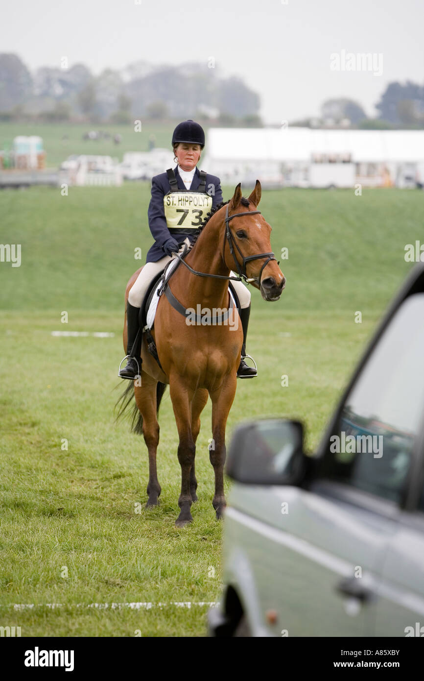 Horse and rider taking part in British Eventing Equestrian Event Stock ...