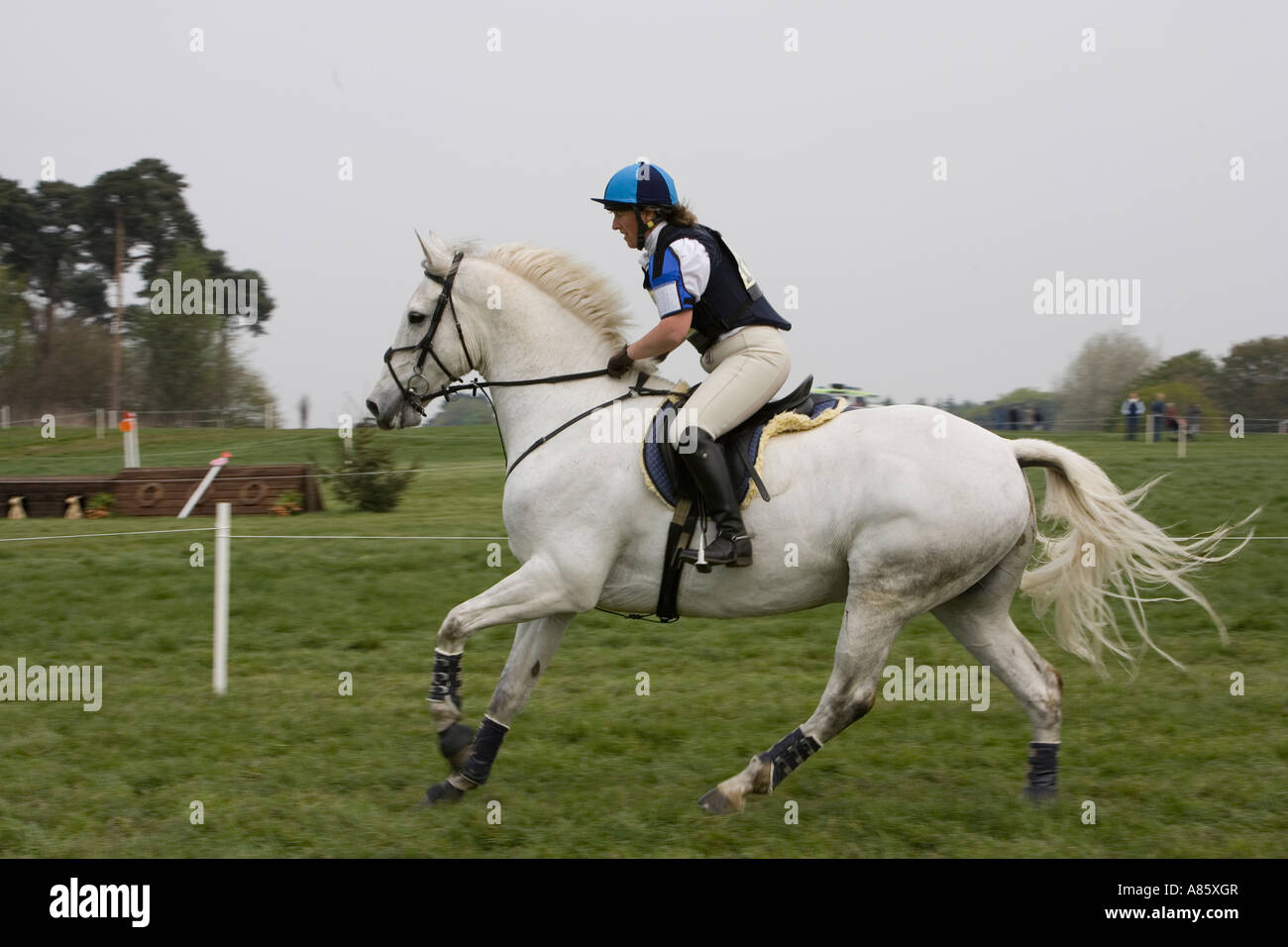 Horse and rider taking part in British Eventing Equestrian Event Stock ...