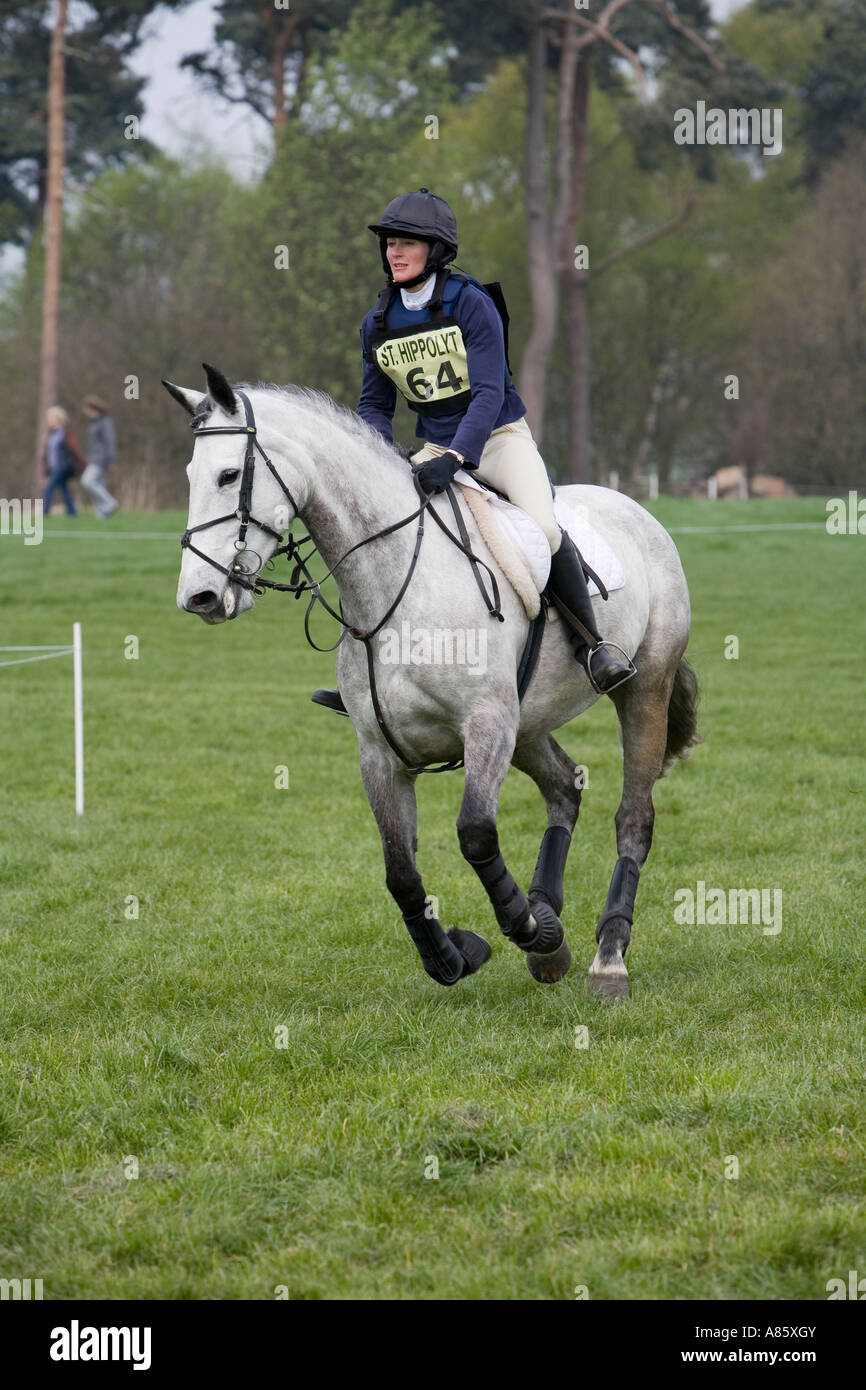 Horse and rider taking part in British Eventing Equestrian Event Stock ...