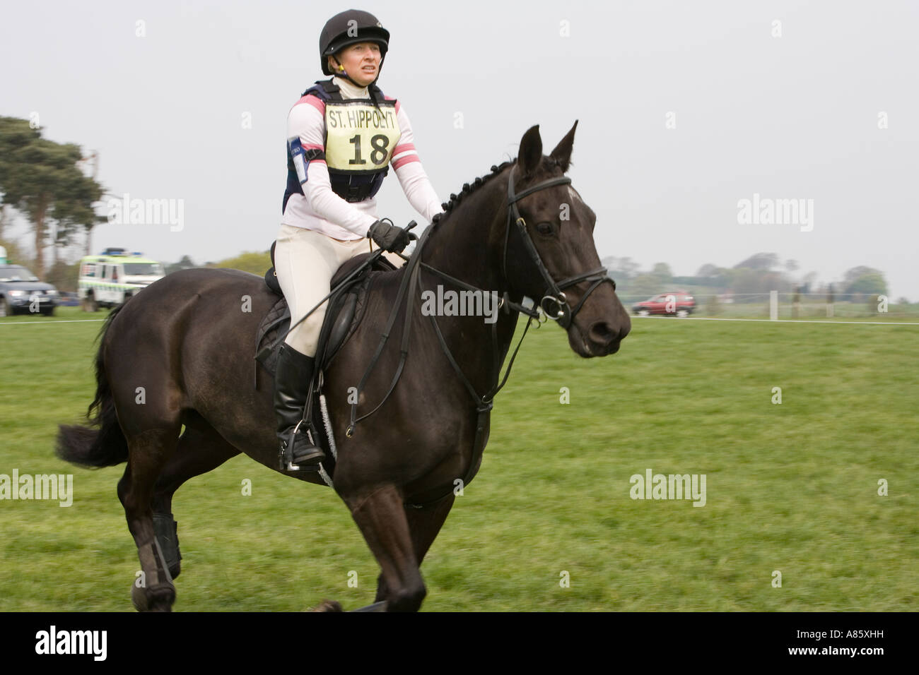 Horse and rider taking part in British Eventing Equestrian Event Stock ...