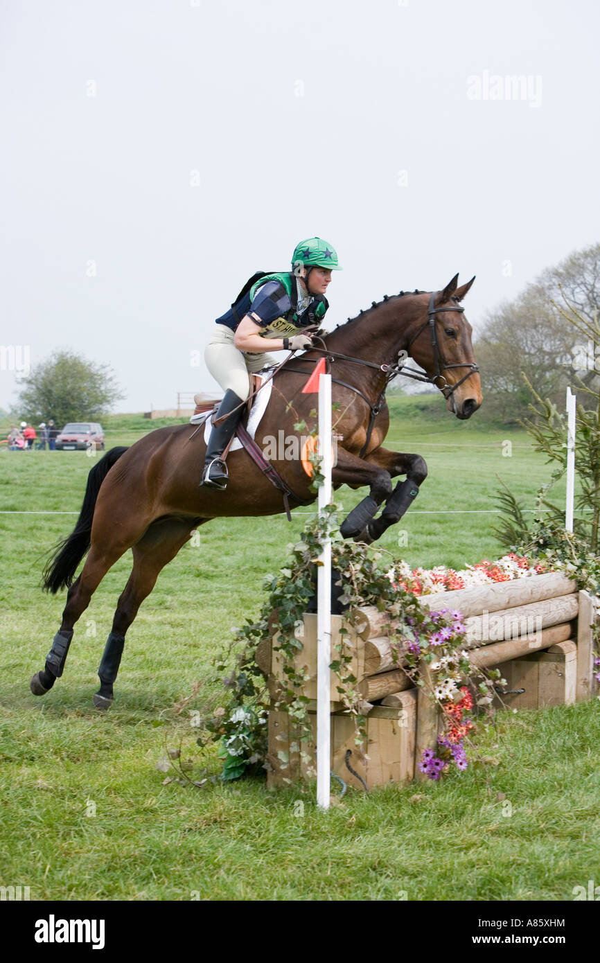 Horse and rider taking part in British Eventing Equestrian Event Stock ...