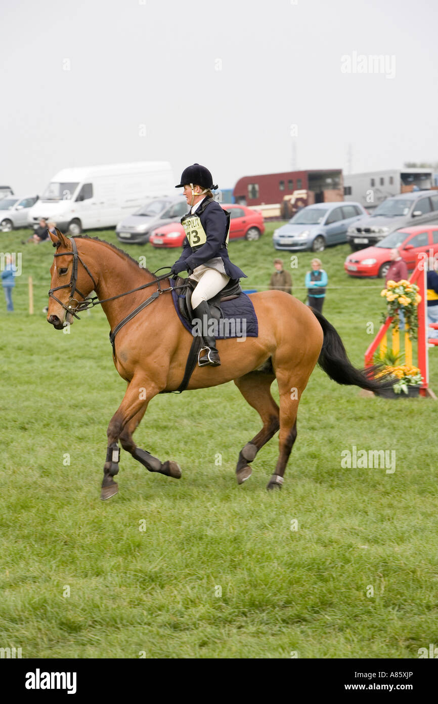 Horse and rider taking part in British Eventing Equestrian Event Stock ...