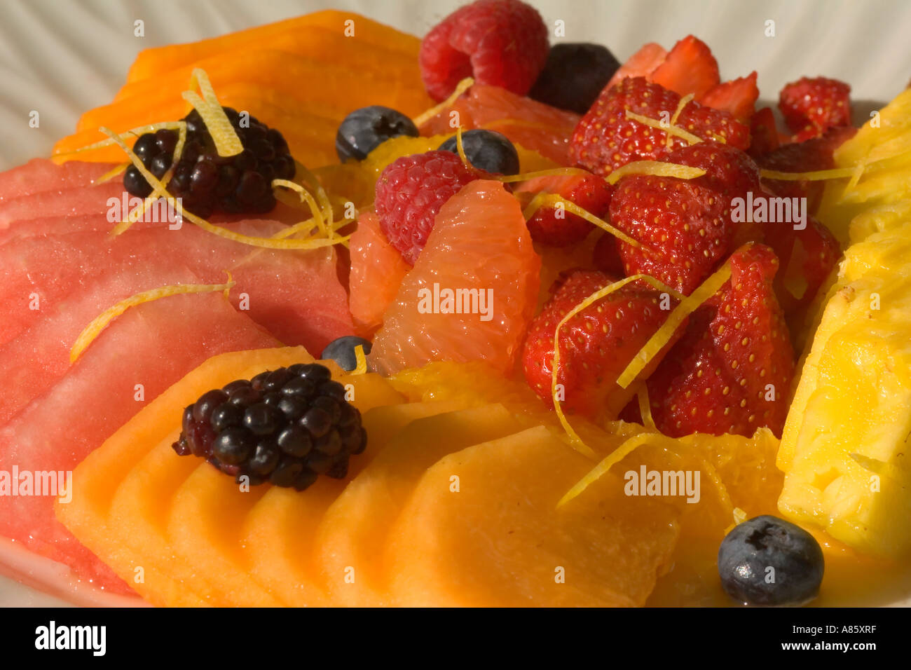 Fruit breakfast plate Palmilla Cabo San Lucas Mexico Stock Photo - Alamy