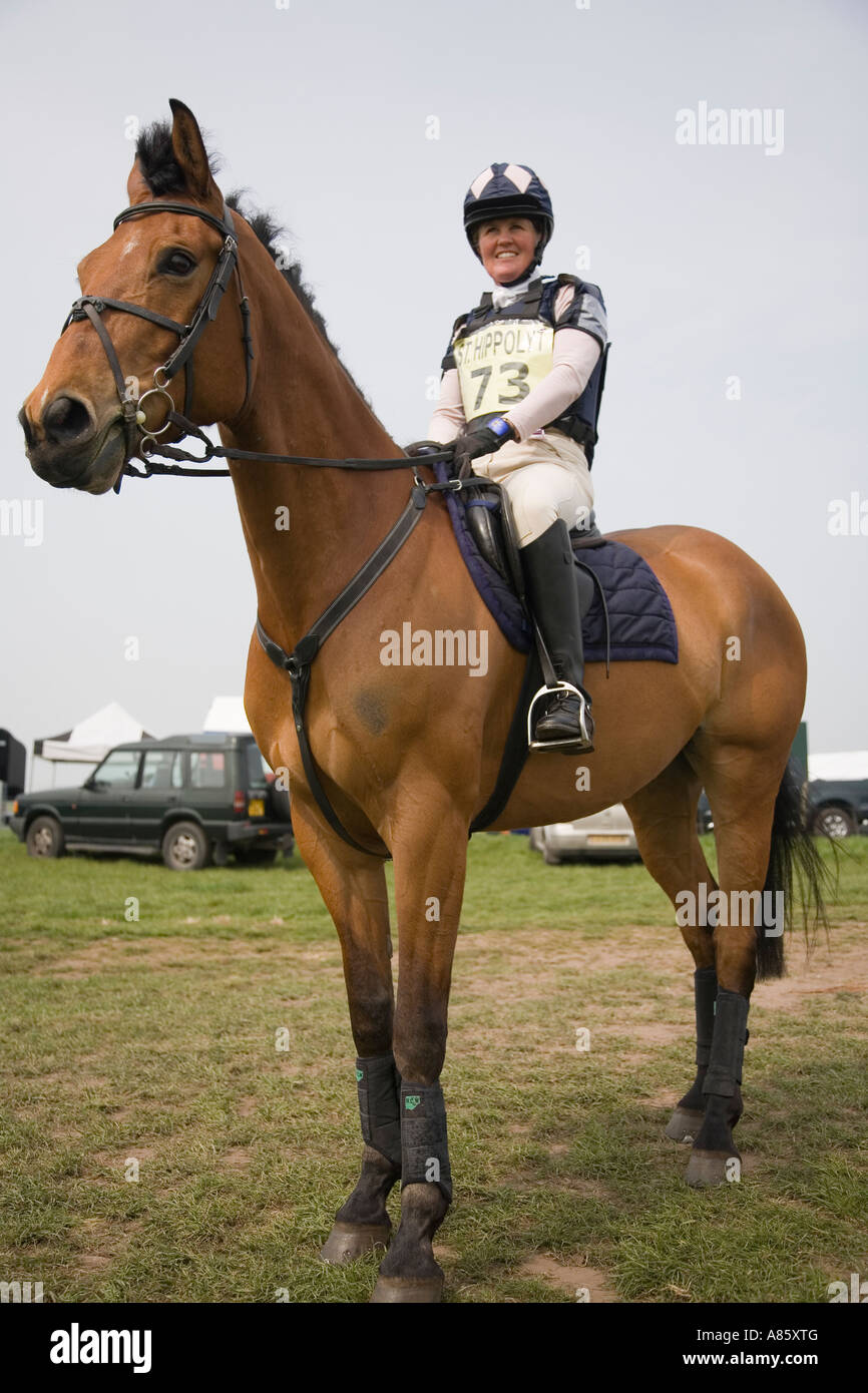 Horse and rider taking part in British Eventing Equestrian Event Stock ...