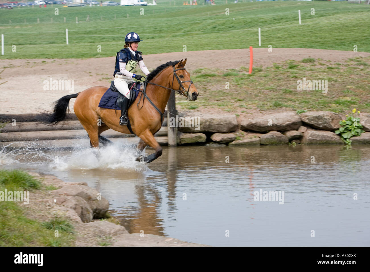 Horse and rider taking part in British Eventing Equestrian Event Stock ...