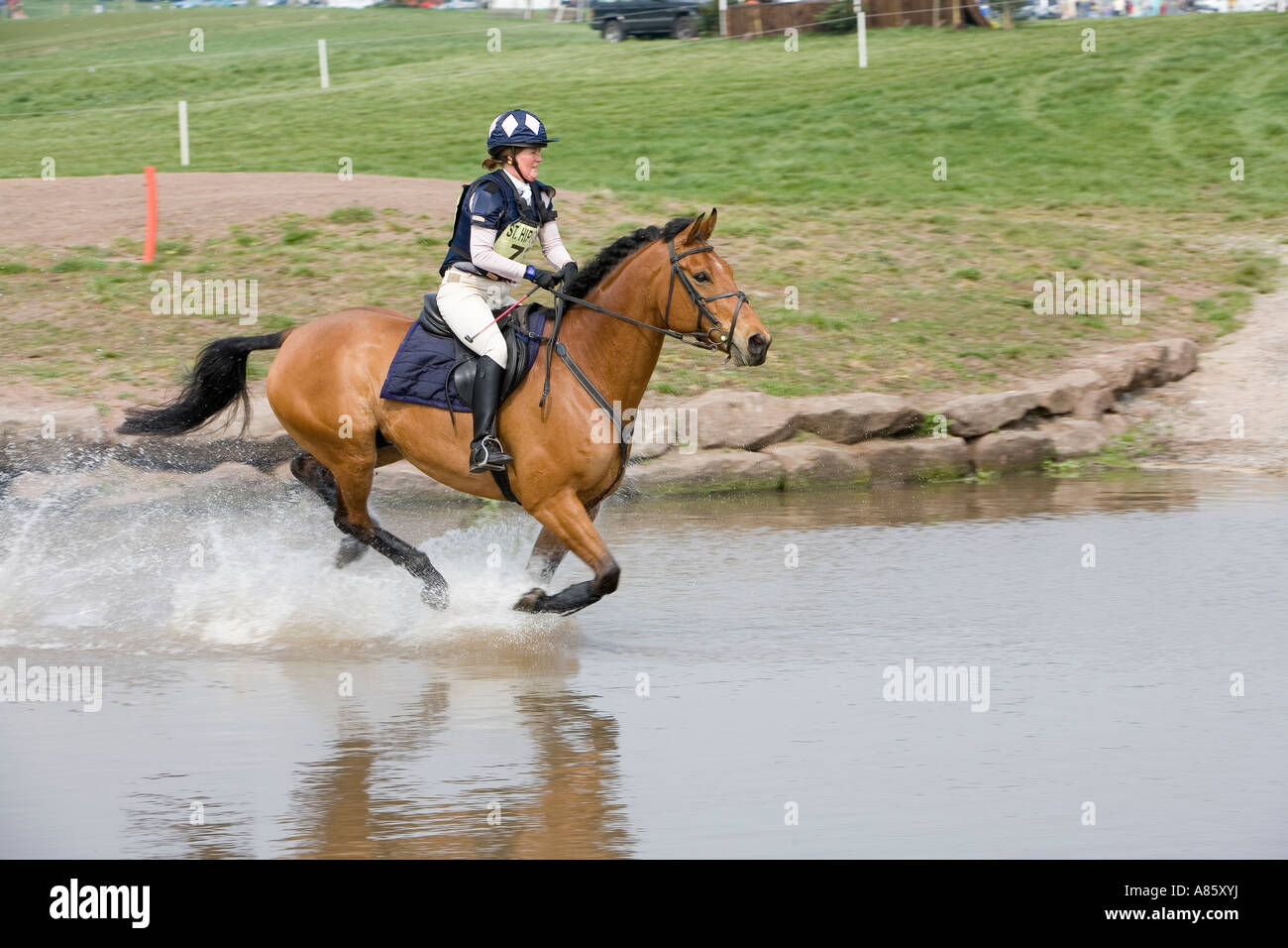 Horse and rider taking part in British Eventing Equestrian Event Stock ...