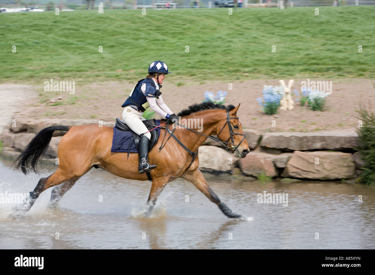 Horse and rider taking part in British Eventing Equestrian Event Stock ...