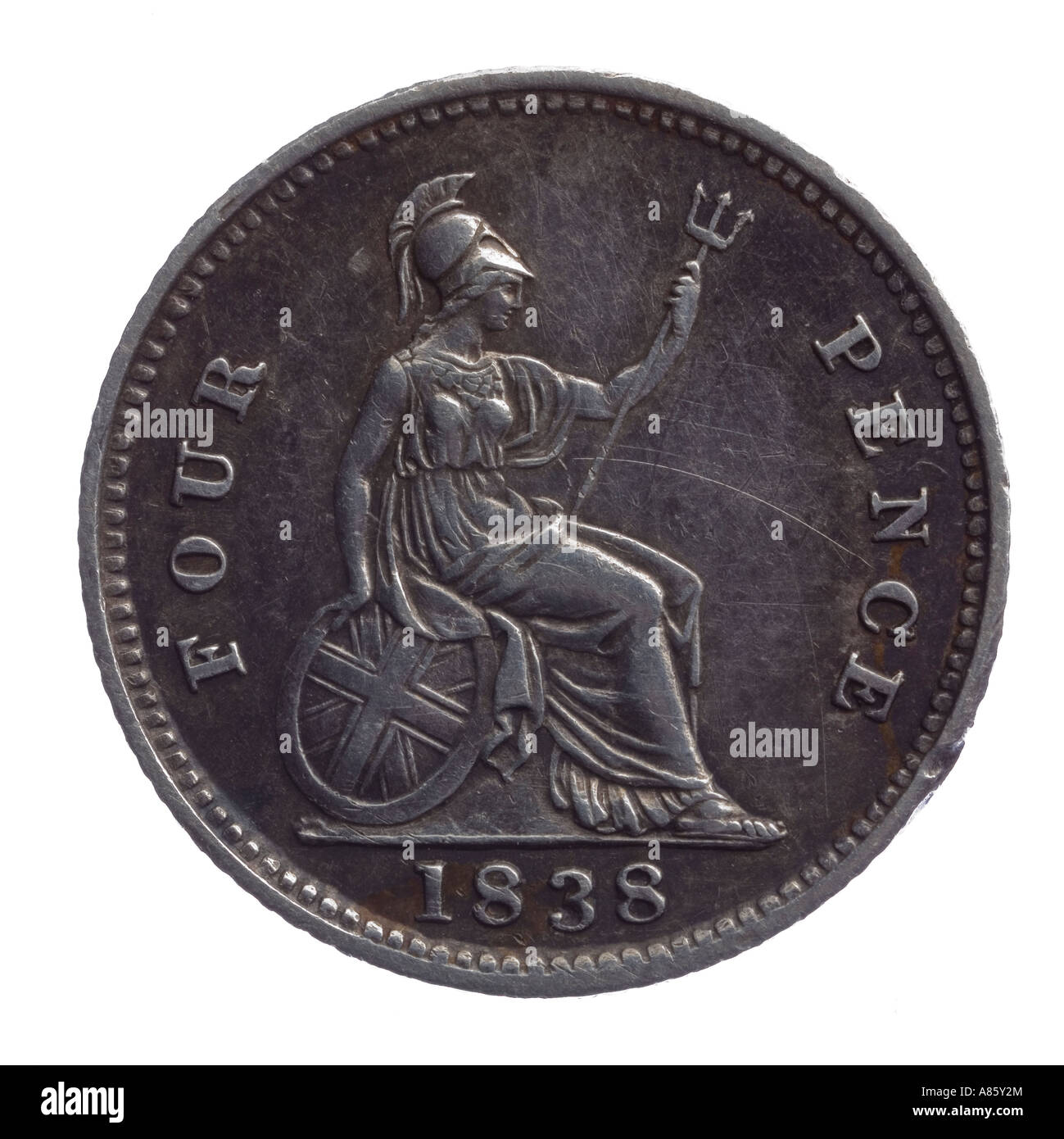 1838 Victoria groat coin 4 pence 4p fourpence silver young head ...