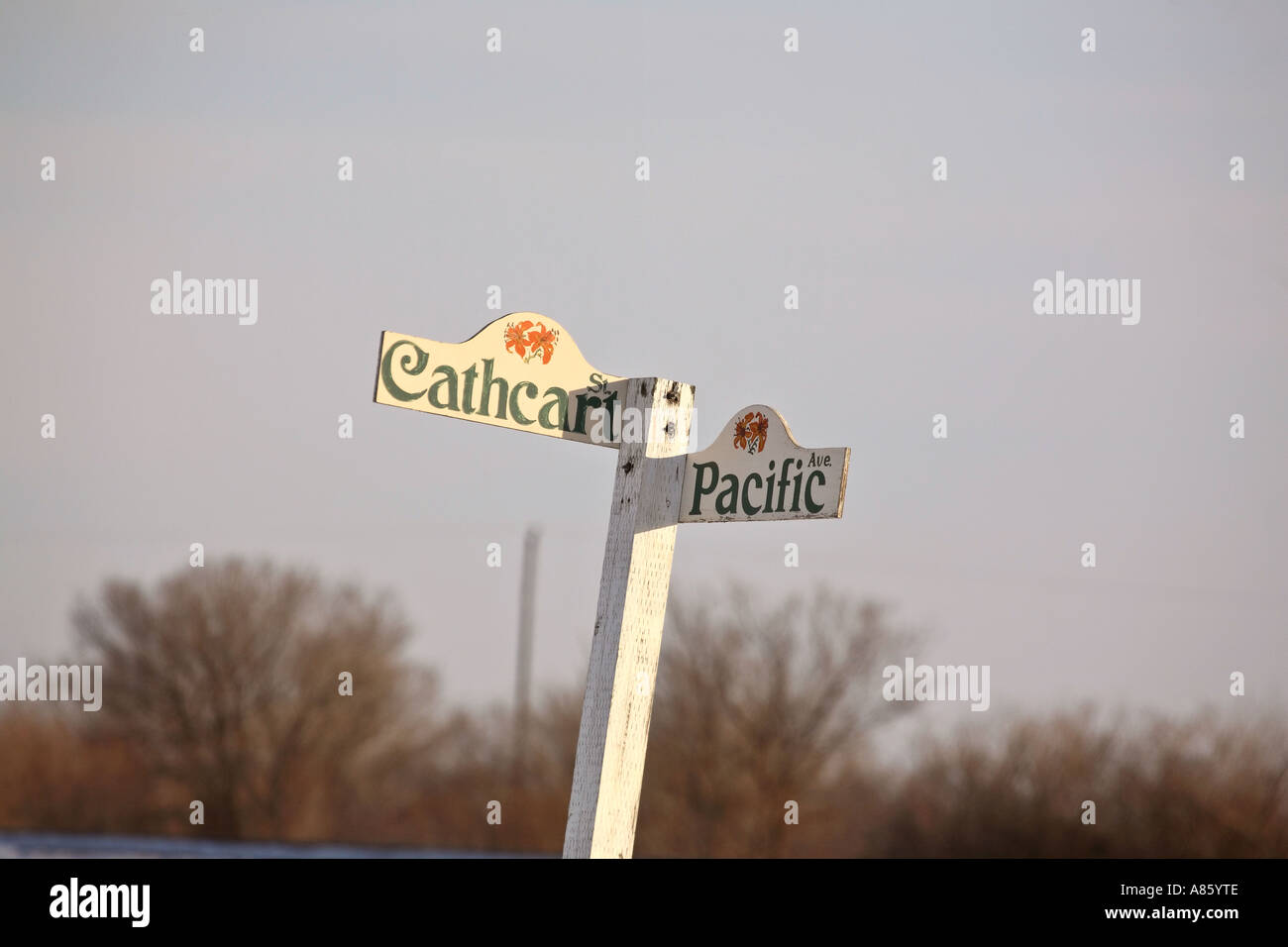 Street signs at Keeler Saskatchewan Stock Photo - Alamy