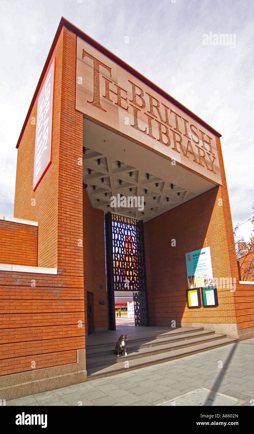 The British Library entrance Stock Photo - Alamy