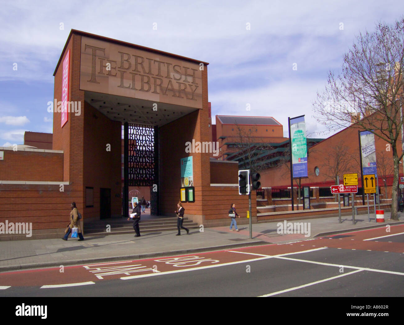 The British Library entrance Stock Photo - Alamy