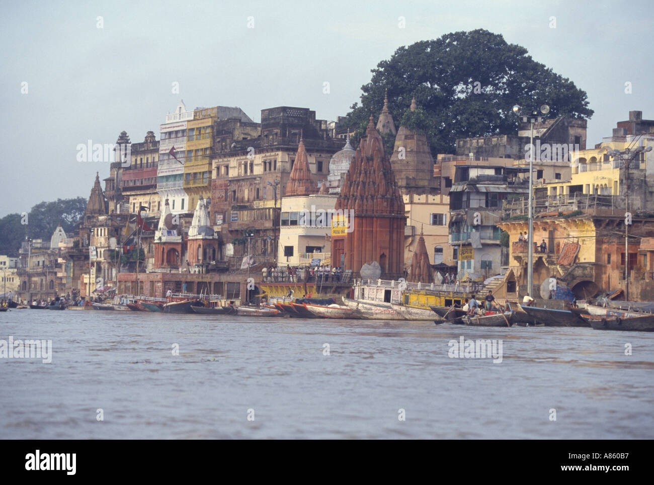 A view of Ganges Banaras Ghats in Monsoon Stock Photo - Alamy