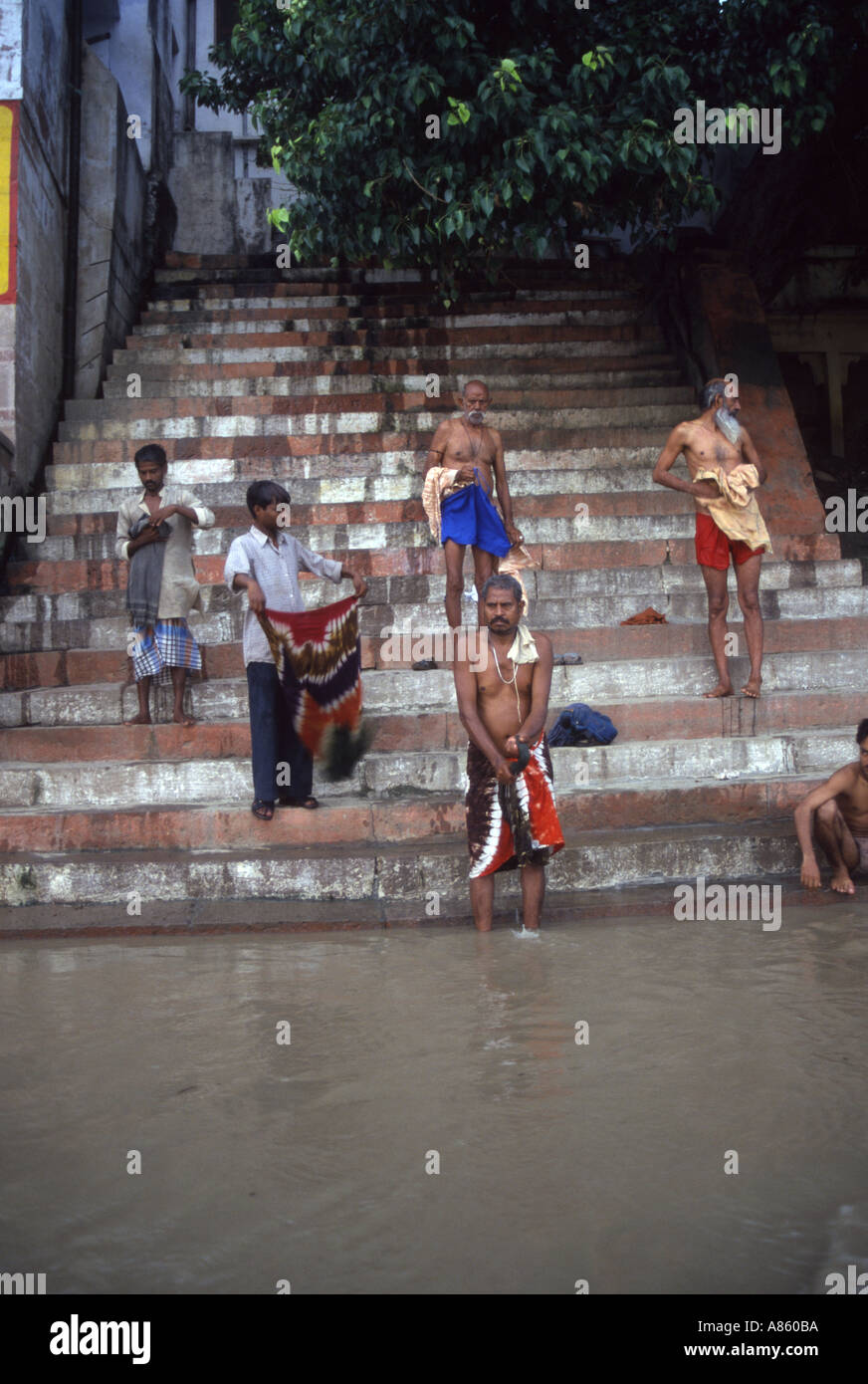 Holy dip in ganga river hi-res stock photography and images - Alamy