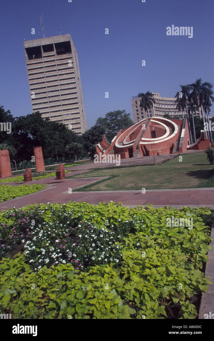 Old New Jantar Mantar with NDMC Building in background Delhi Stock ...
