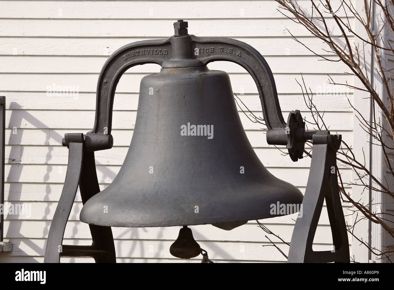 Church bell at Bethune in scenic Saskatchewan Canada Stock Photo - Alamy