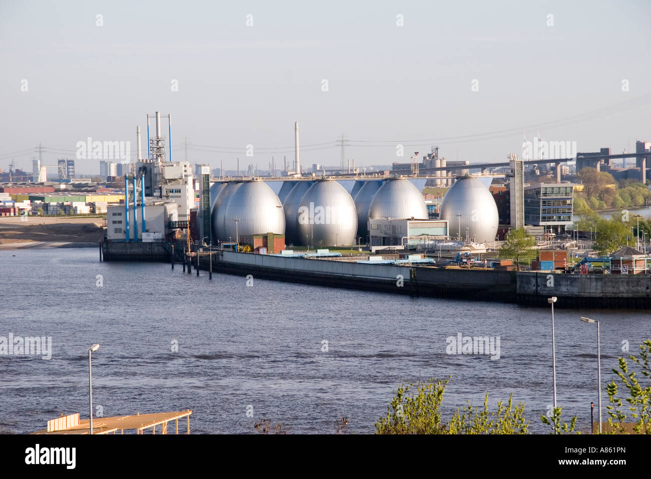 Tank farm in the port of Hamburg, Germany Stock Photo - Alamy