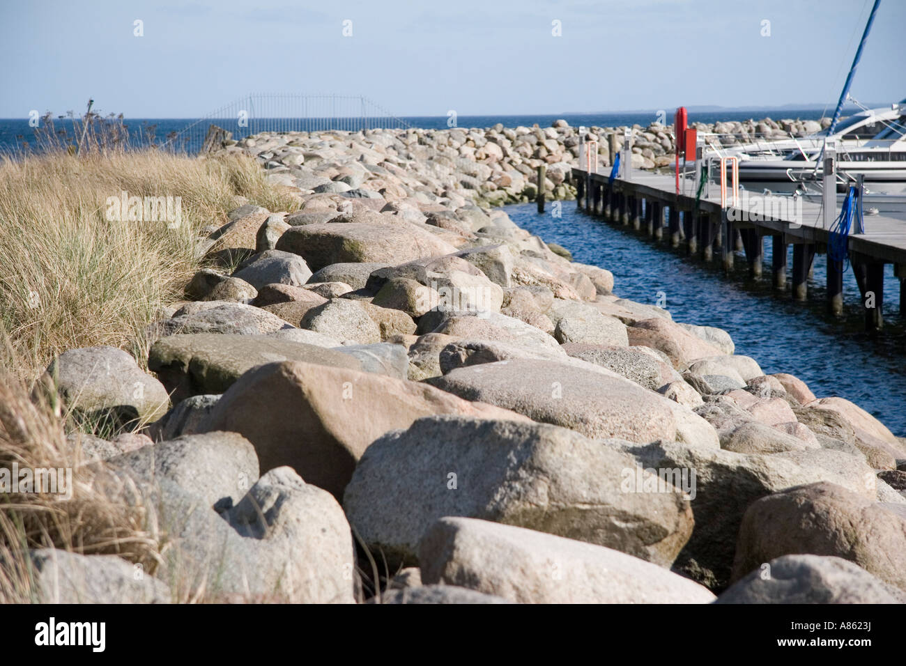 Piece of rock - levee dike Stock Photo - Alamy