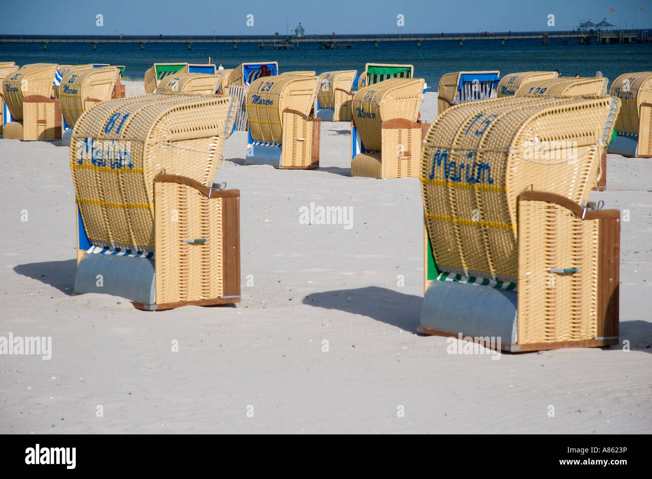 Beach chair at Baltic Sea, Germany Stock Photo - Alamy
