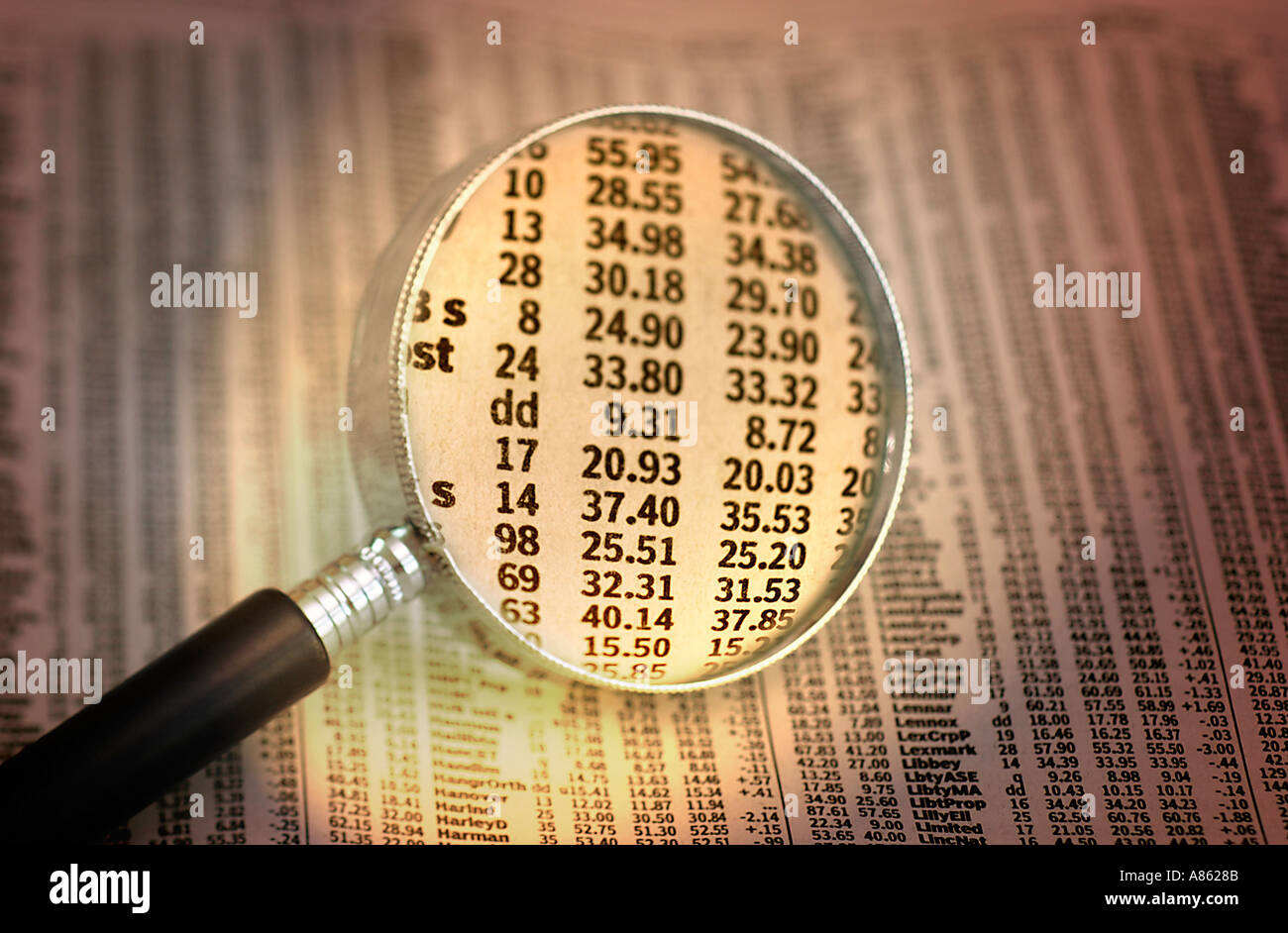 Stock market results Stock Photo - Alamy